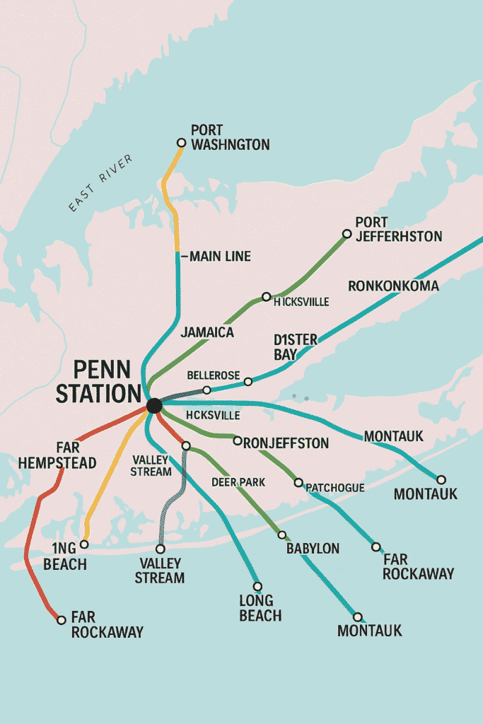 LIRR Map: Routes, Stops & Service Information